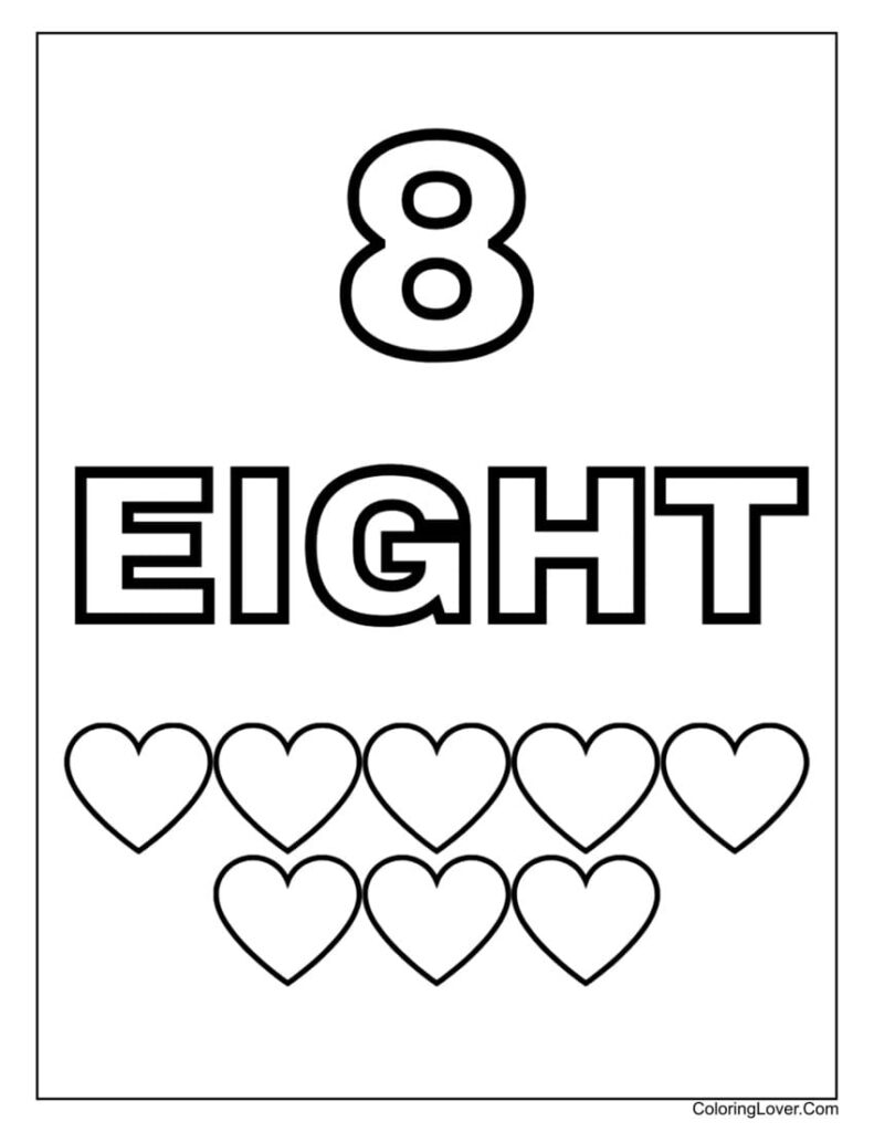 Printable Number Coloring Pages (Preschool and Kindergarten)