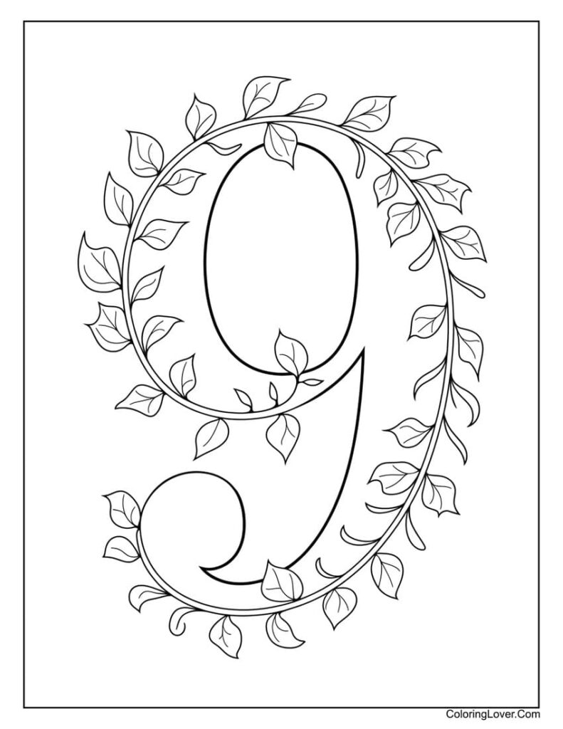 Printable Number Coloring Pages (Preschool and Kindergarten)
