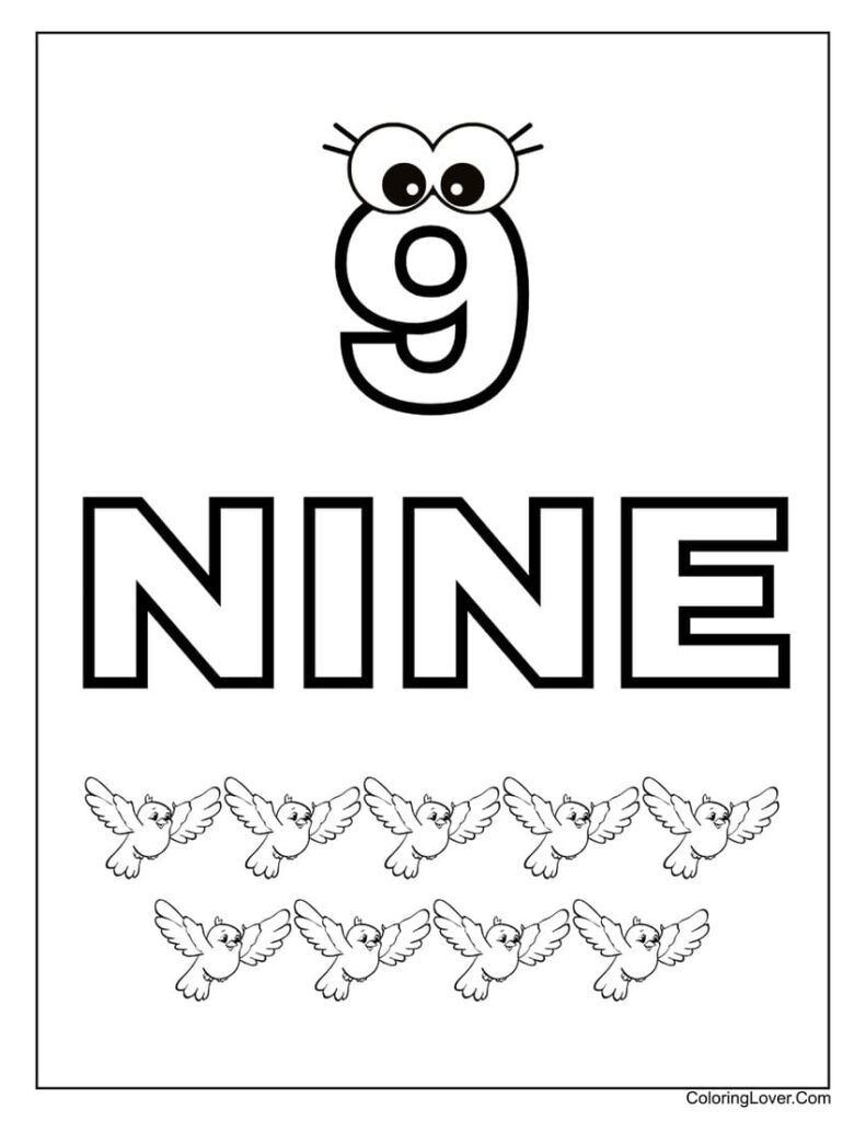 Printable Number Coloring Pages (Preschool and Kindergarten)