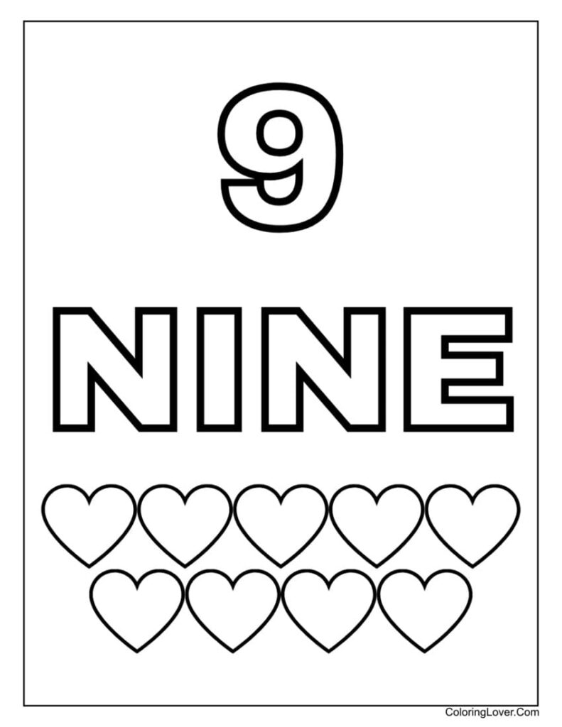 Printable Number Coloring Pages (Preschool and Kindergarten)