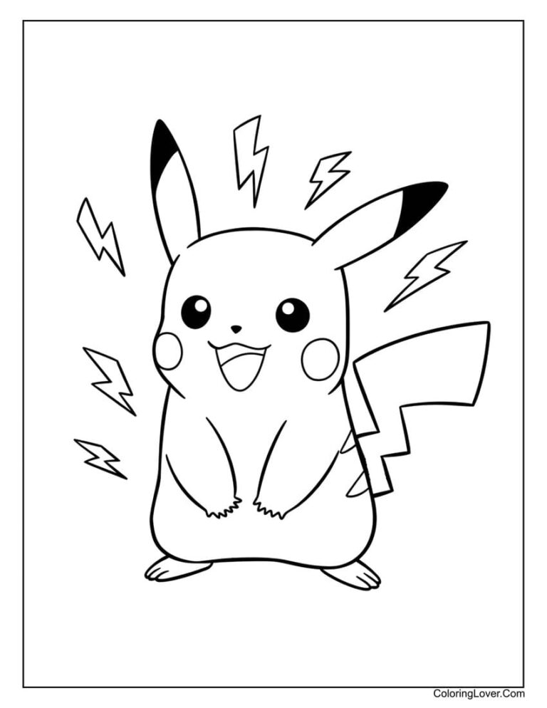 52 Pikachu Coloring Pages (Free Printables for All Ages)