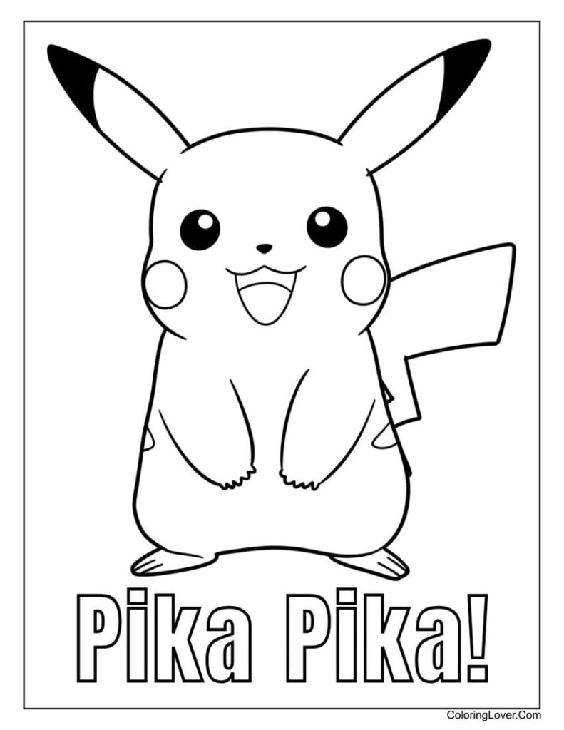 52 Pikachu Coloring Pages (Free Printables for All Ages)