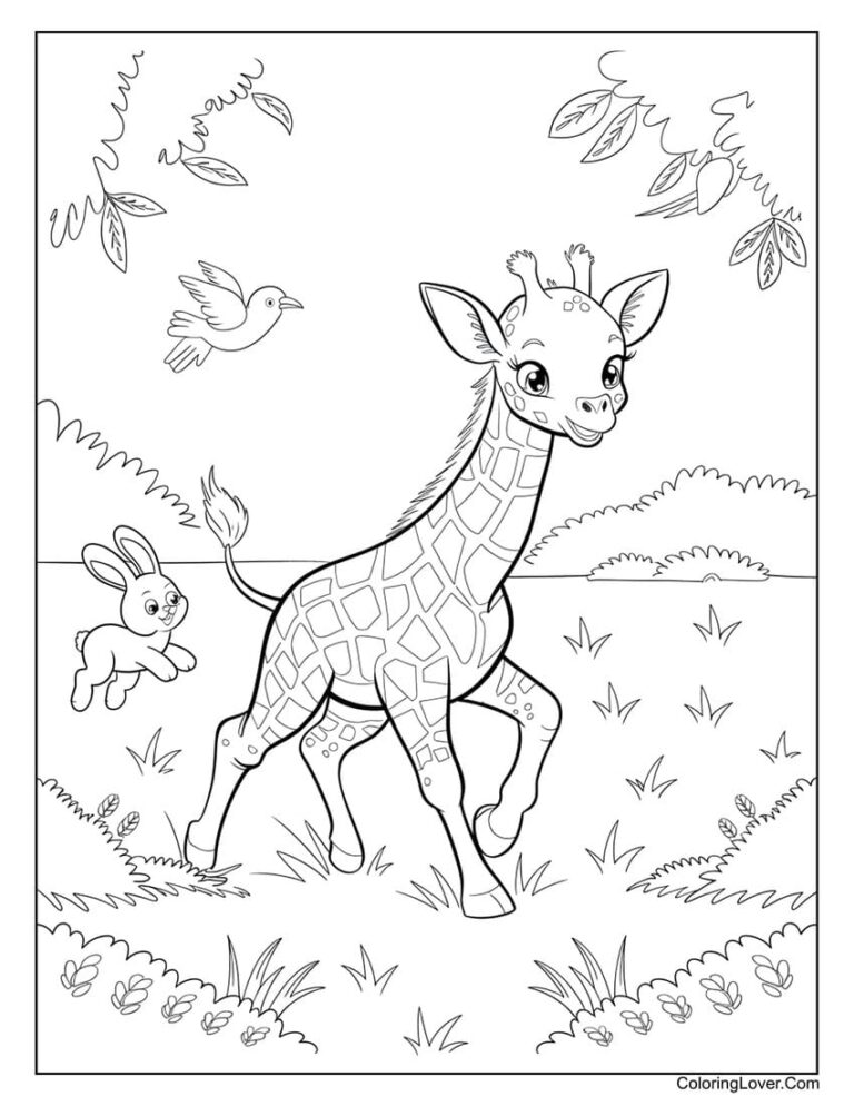 33 Giraffe Coloring Pages (Free Printables for All Ages)