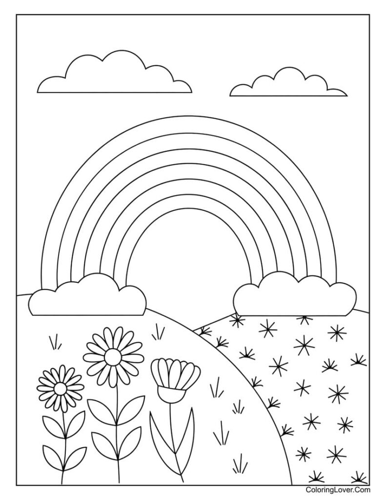 51 Rainbow Coloring Pages (Free Printables for Kids)