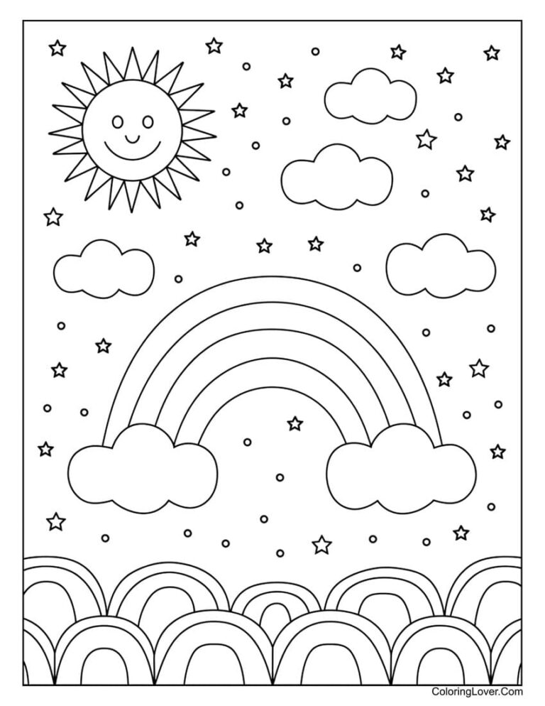 51 Rainbow Coloring Pages (Free Printables for Kids)