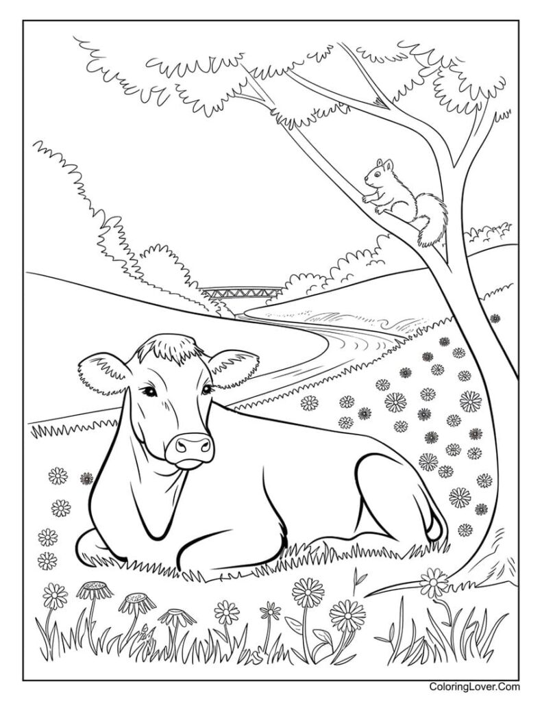45 Cow Coloring Pages (Free Printables for All Ages)