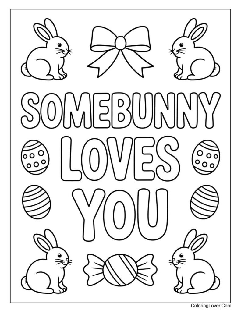 57 Easter Coloring Pages (Printables: Egg, Bunny, and More)