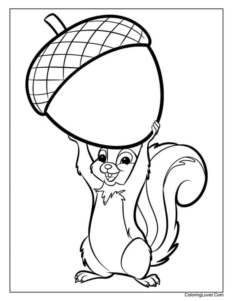33 Squirrel Coloring Pages (Free Printables for Kids)