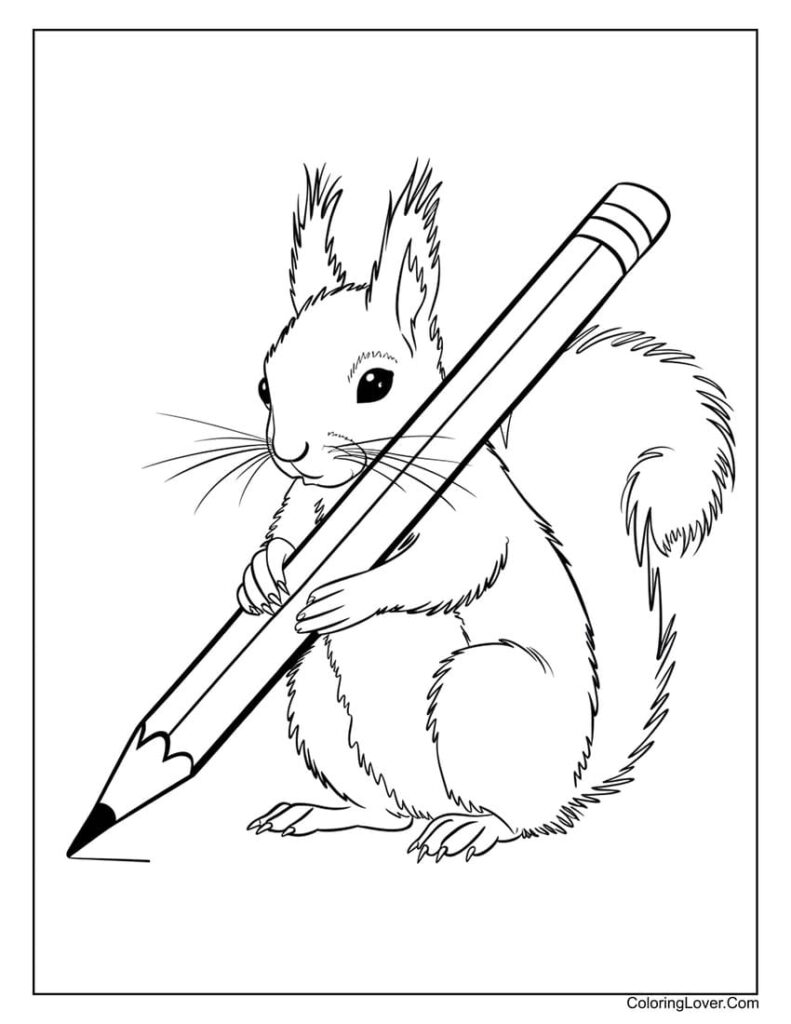 33 Squirrel Coloring Pages (Free Printables for Kids)