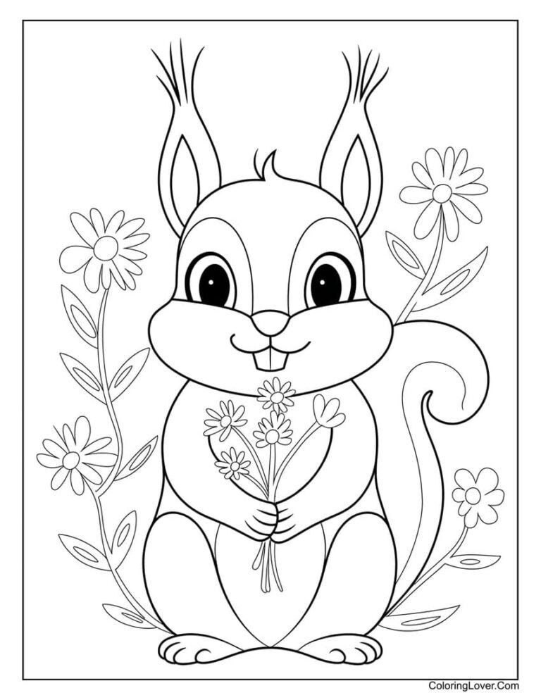 33 Squirrel Coloring Pages (Free Printables for Kids)