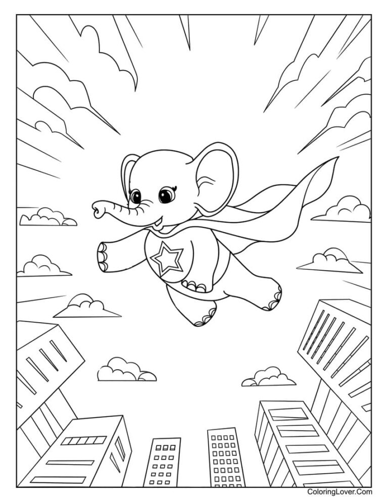 42 Elephant Coloring Pages (Free Printables for All Ages)