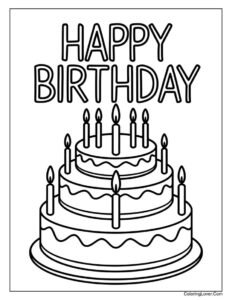 51 Happy Birthday Coloring Pages (Free Printables for All Ages)