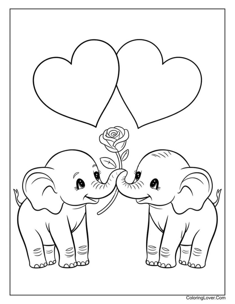42 Elephant Coloring Pages (Free Printables for All Ages)