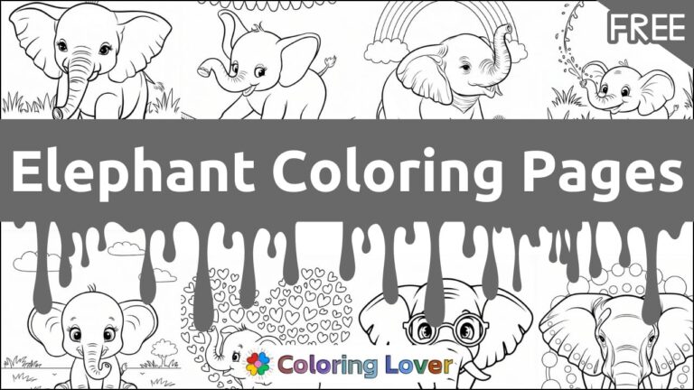 42 Elephant Coloring Pages (Free Printables for All Ages)