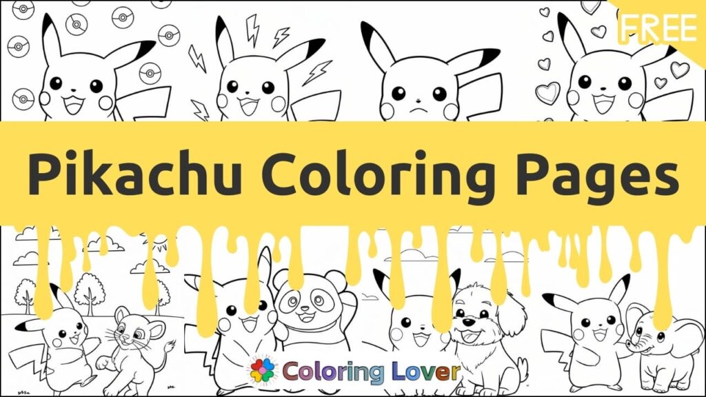 52 Pikachu Coloring Pages (Free Printables for All Ages)