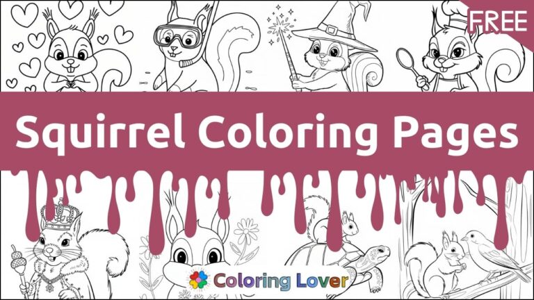 33 Squirrel Coloring Pages (Free Printables for Kids)