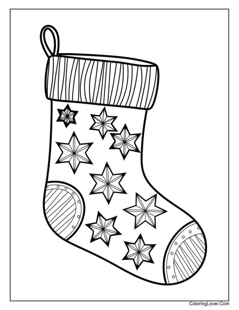 21 Christmas Stocking Coloring Pages (Free Printables for All Ages)