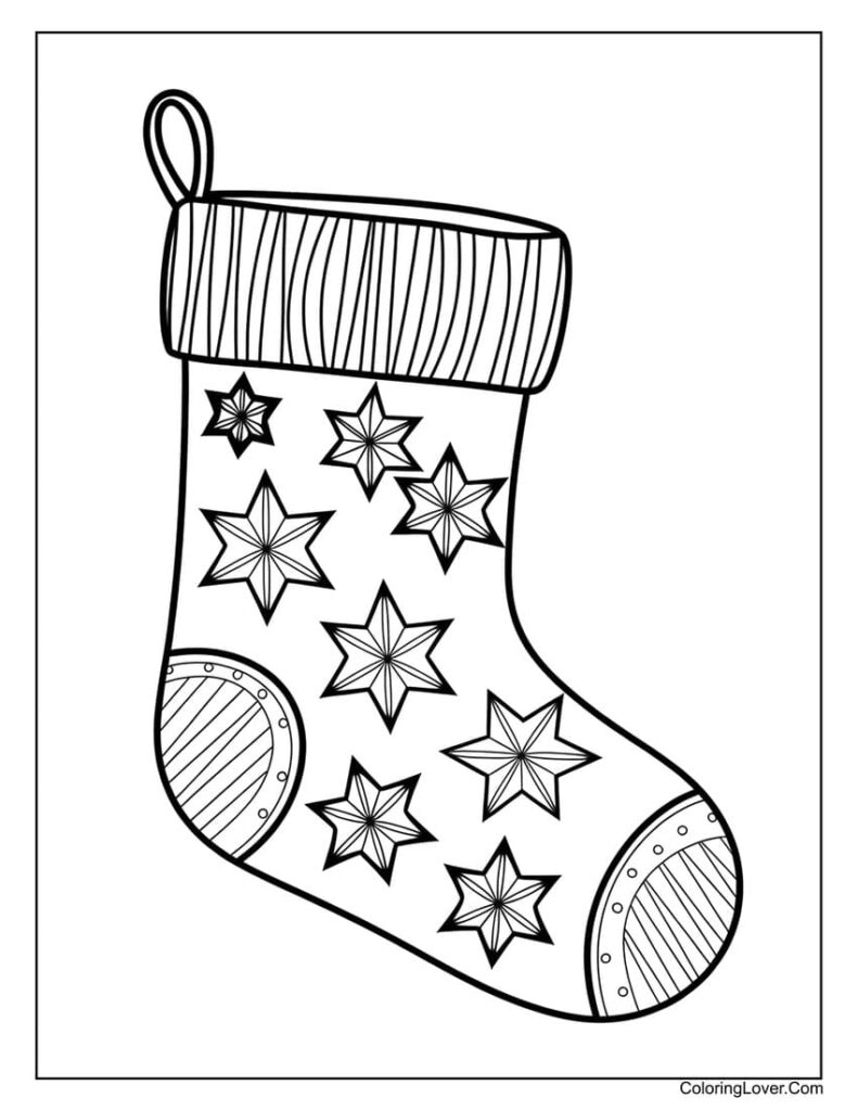 21 Christmas Stocking Coloring Pages (Free Printables for All Ages)