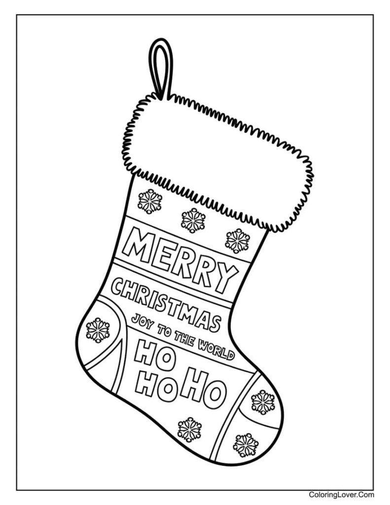 21 Christmas Stocking Coloring Pages (Free Printables for All Ages)