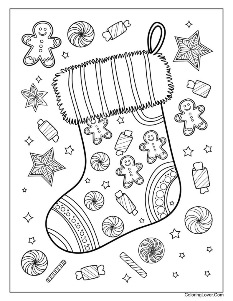 21 Christmas Stocking Coloring Pages (Free Printables for All Ages)