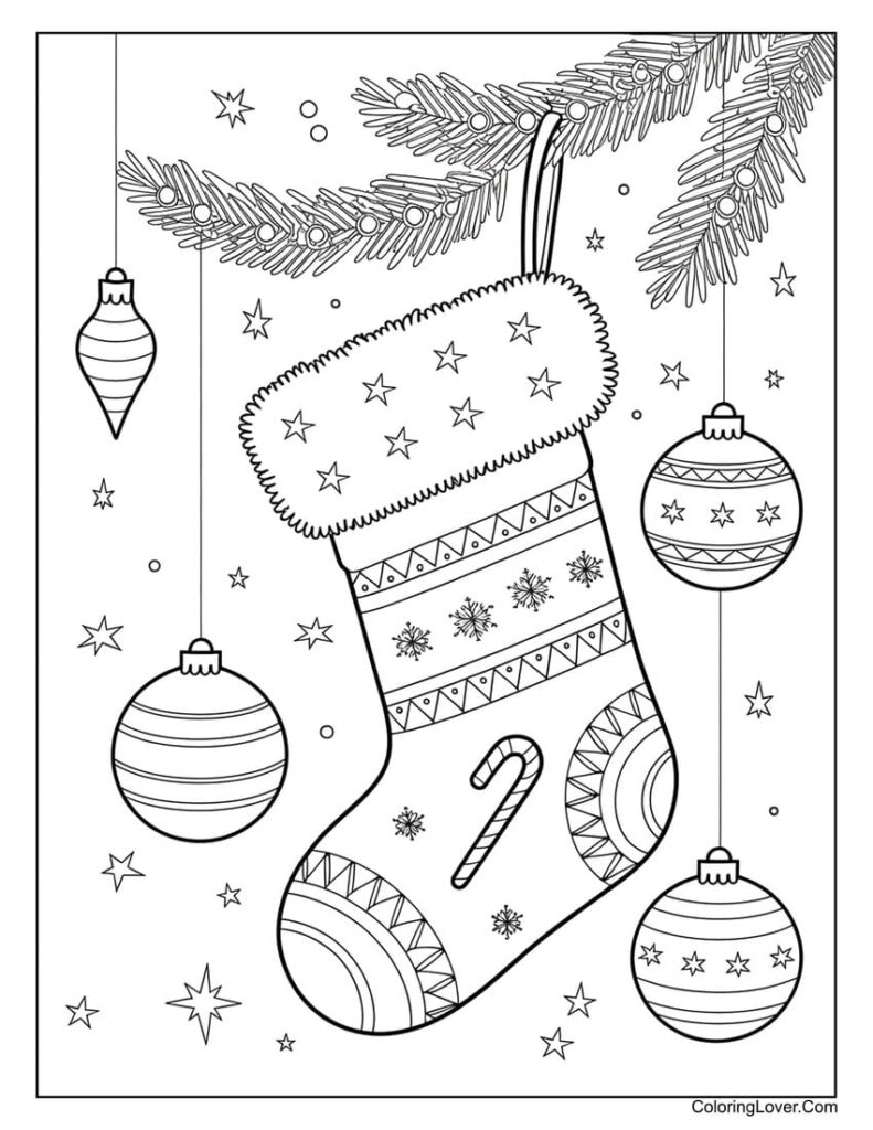 21 Christmas Stocking Coloring Pages (Free Printables for All Ages)