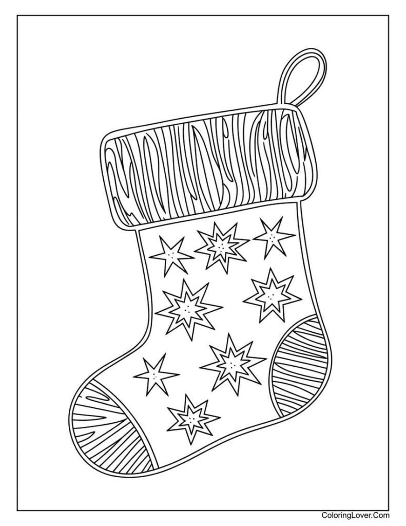 21 Christmas Stocking Coloring Pages (Free Printables for All Ages)