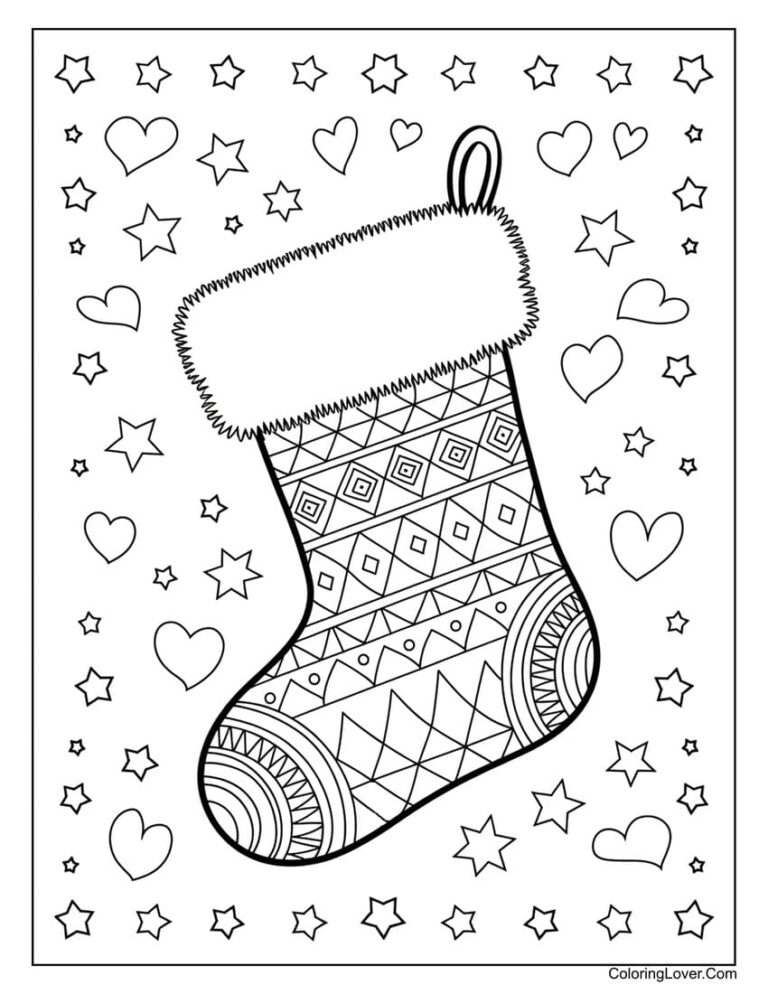 21 Christmas Stocking Coloring Pages (Free Printables for All Ages)