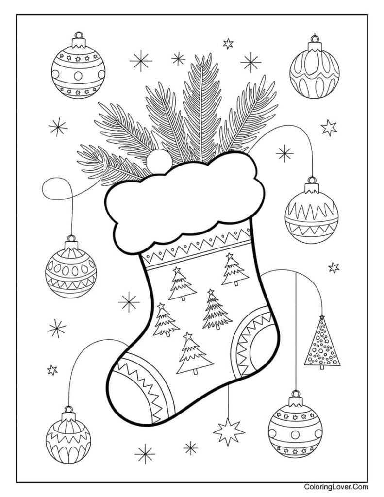 21 Christmas Stocking Coloring Pages (Free Printables for All Ages)
