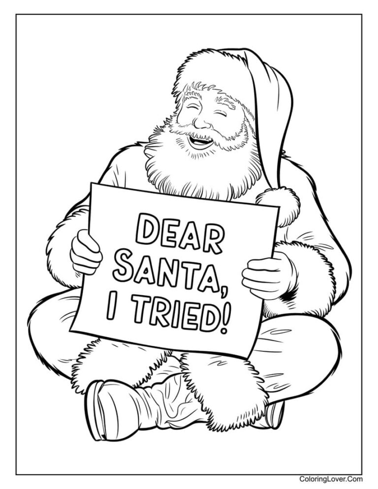 58 Santa Claus Coloring Pages (Free Printables for All Ages)