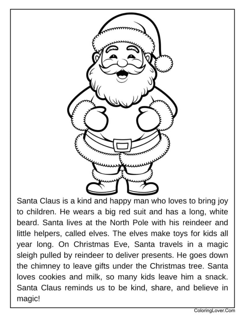 58 Santa Claus Coloring Pages (Free Printables for All Ages)