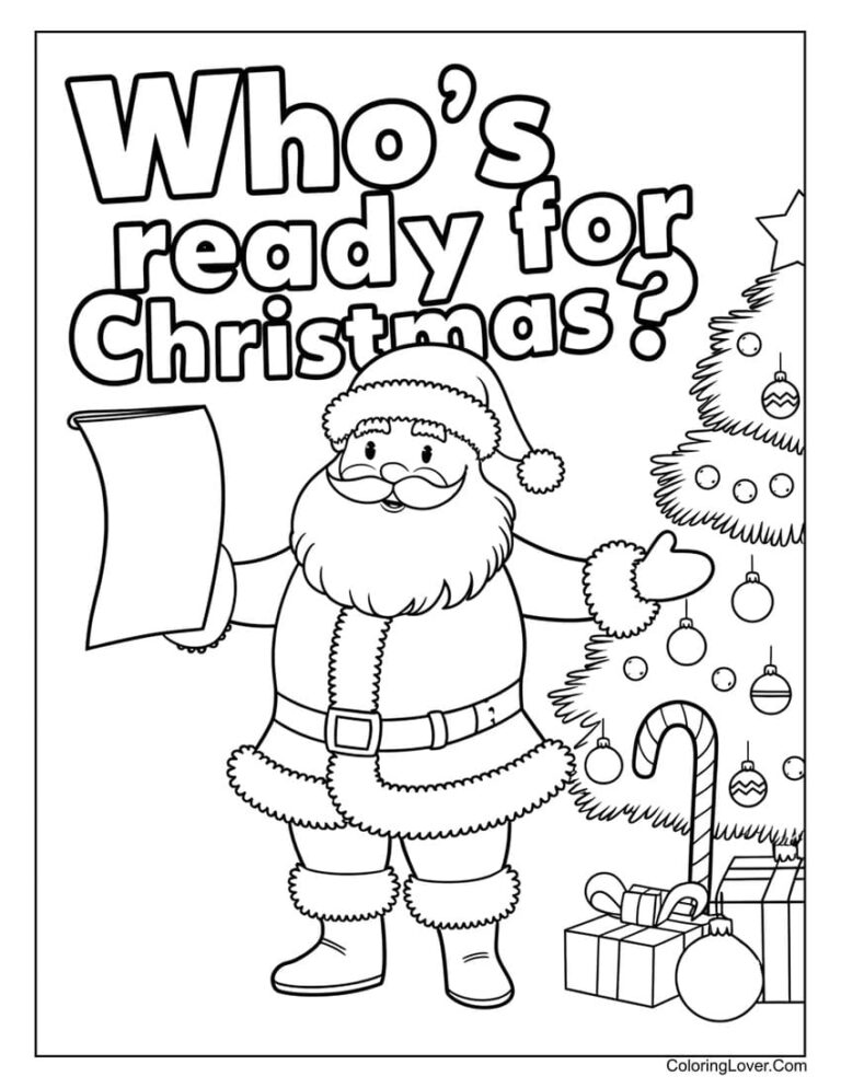 58 Santa Claus Coloring Pages (Free Printables for All Ages)
