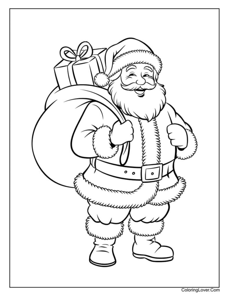 58 Santa Claus Coloring Pages (Free Printables for All Ages)
