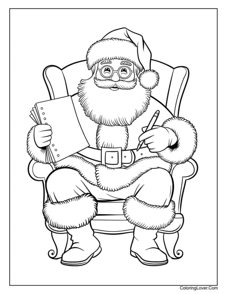 58 Santa Claus Coloring Pages (Free Printables for All Ages)