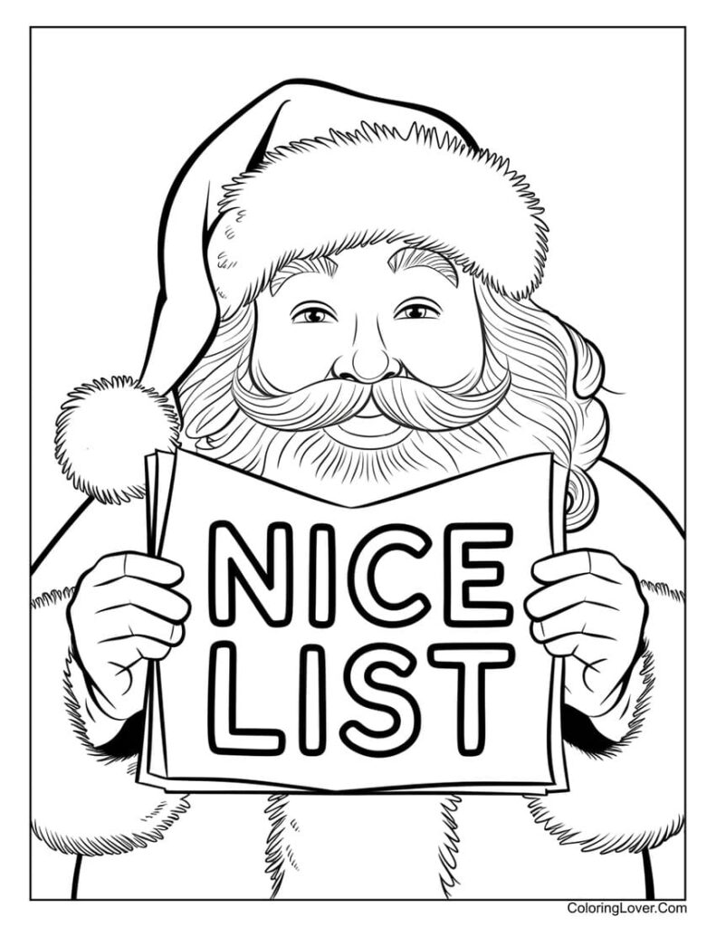 58 Santa Claus Coloring Pages (Free Printables for All Ages)