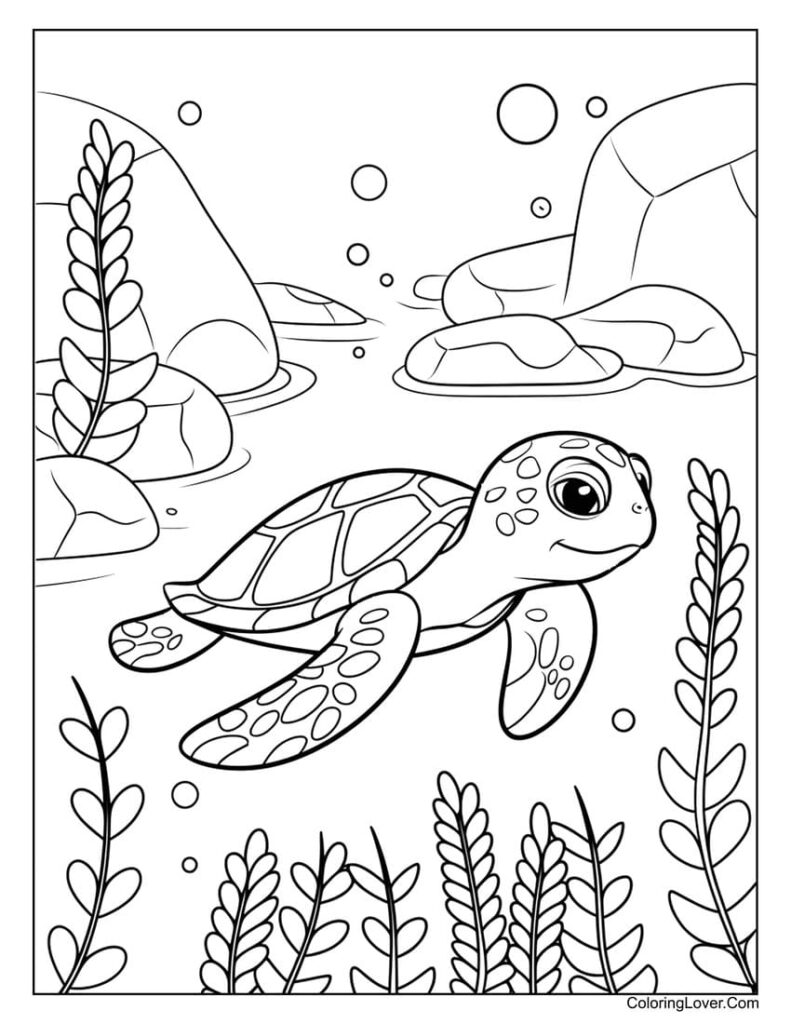42 Turtle Coloring Pages (Free Printables for All Ages)