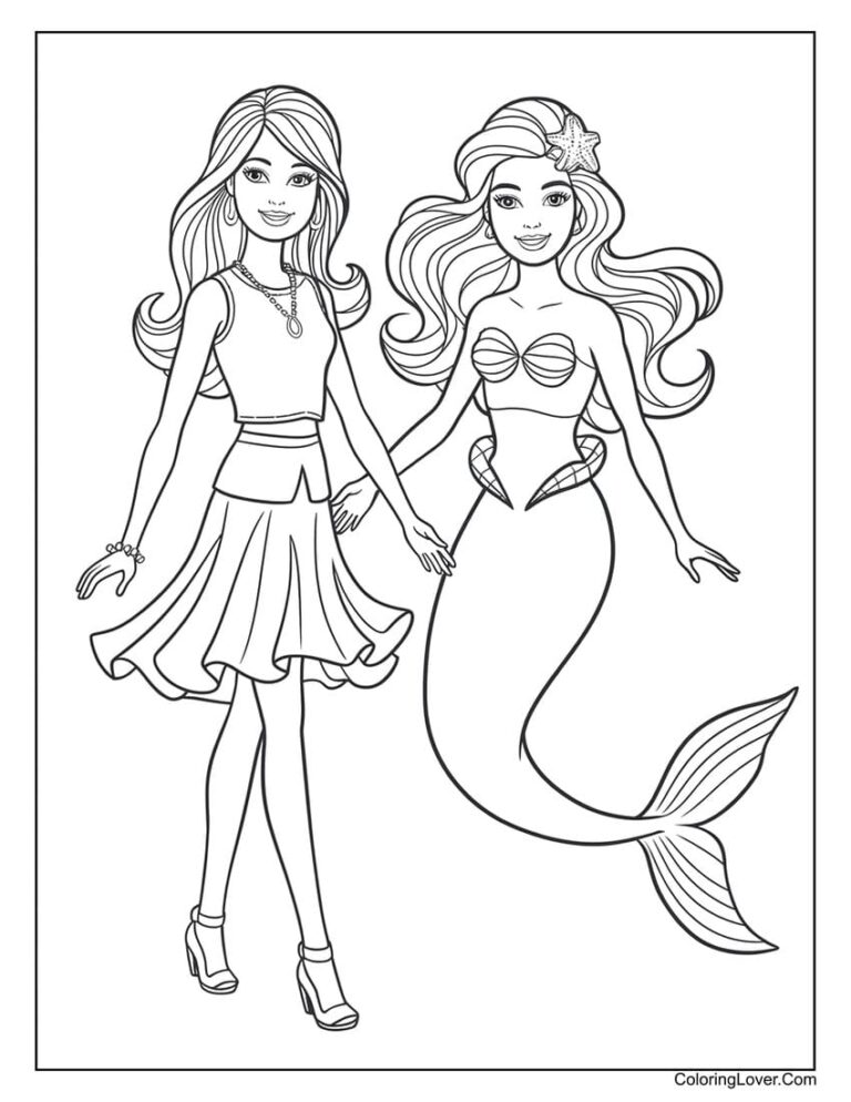 51 Mermaid Coloring Pages (Free Printables for All Ages)