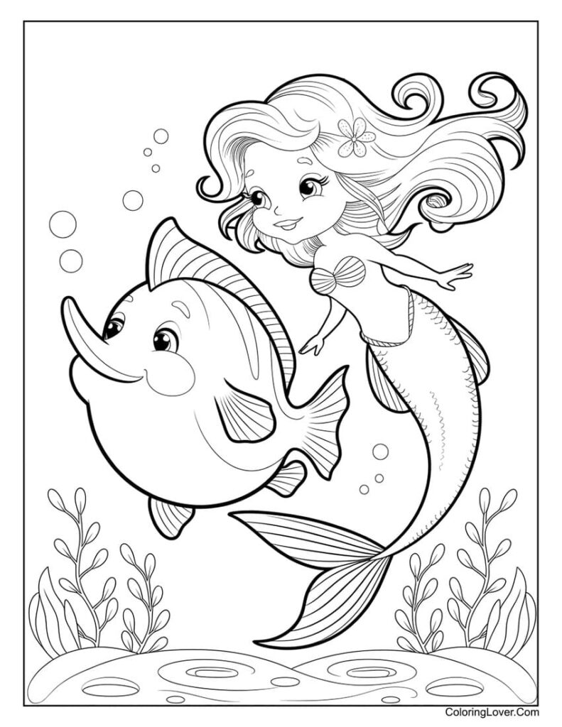 57 Mermaid Coloring Pages (Free Printables for All Ages)
