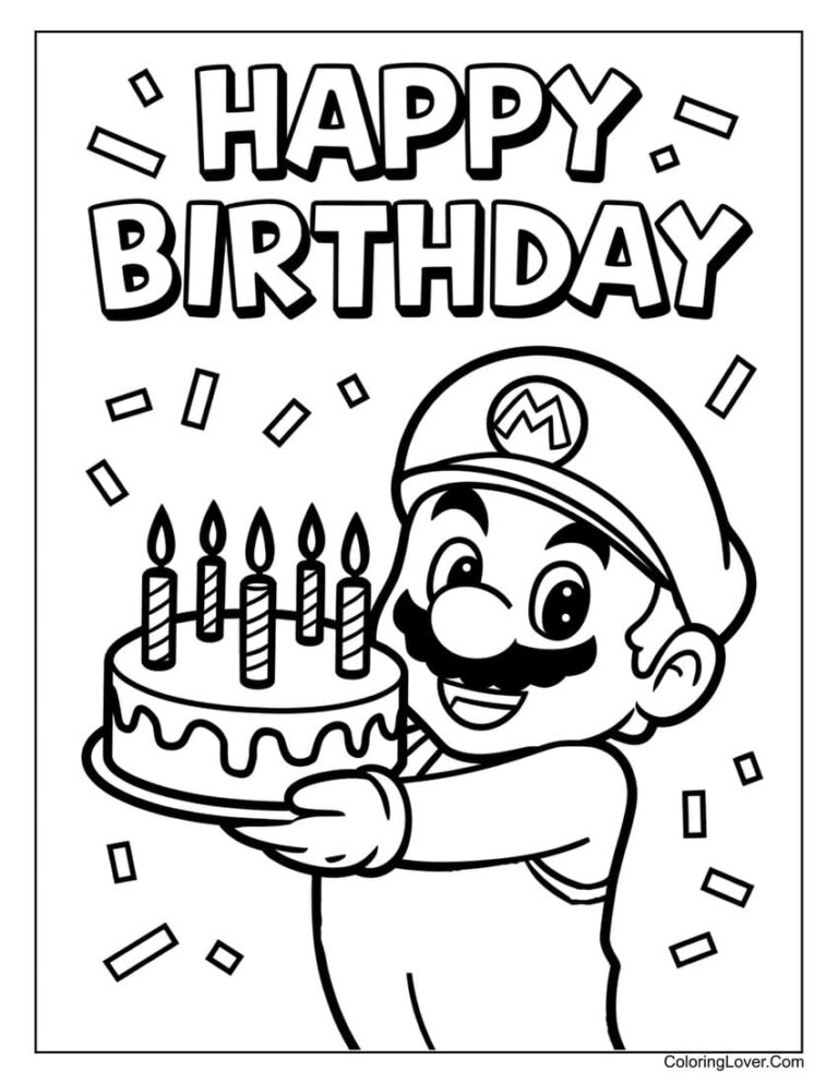 56 Super Mario Coloring Pages (Free Printables for All Ages)