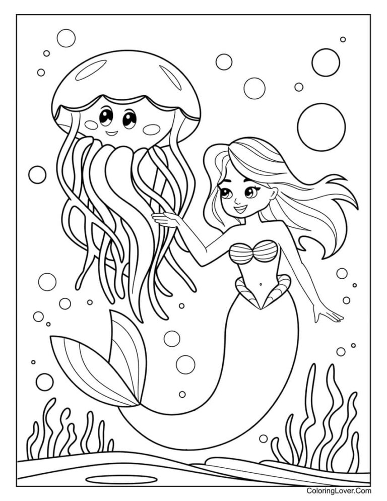 51 Mermaid Coloring Pages (Free Printables for All Ages)