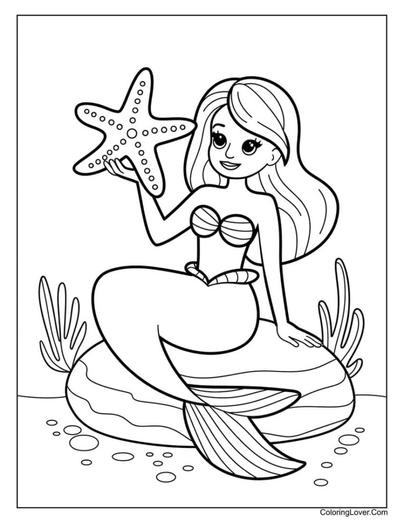 57 Mermaid Coloring Pages (Free Printables for All Ages)