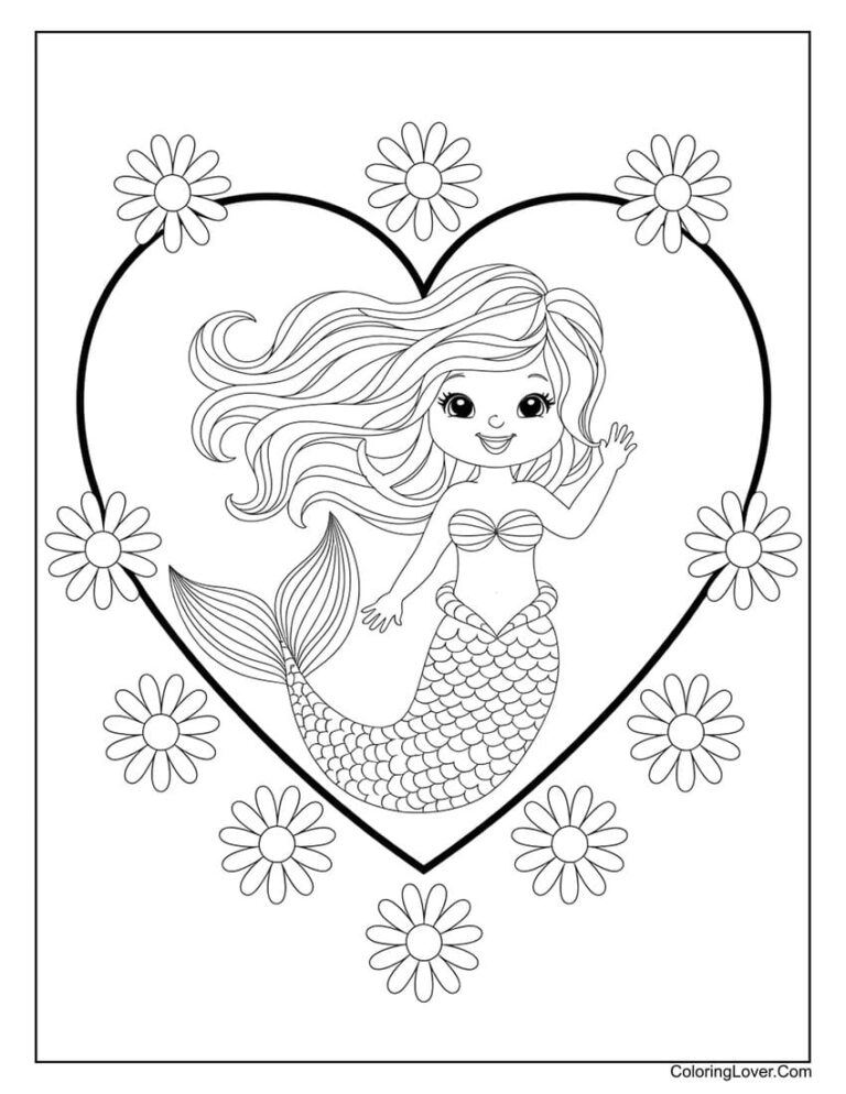 57 Mermaid Coloring Pages (Free Printables for All Ages)