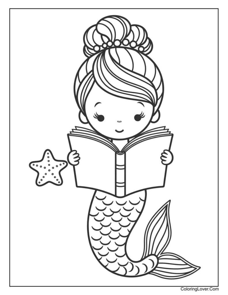 57 Mermaid Coloring Pages (Free Printables for All Ages)