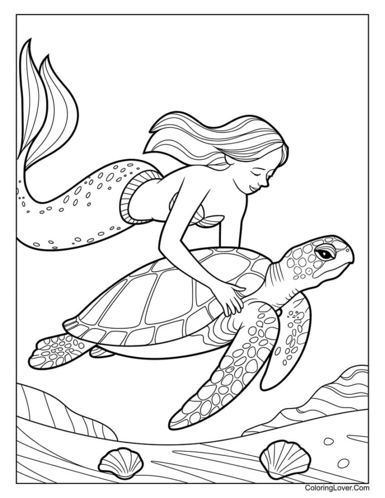 57 Mermaid Coloring Pages (Free Printables for All Ages)