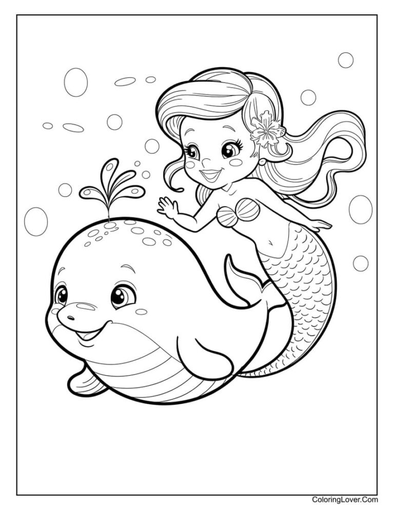 57 Mermaid Coloring Pages (Free Printables for All Ages)