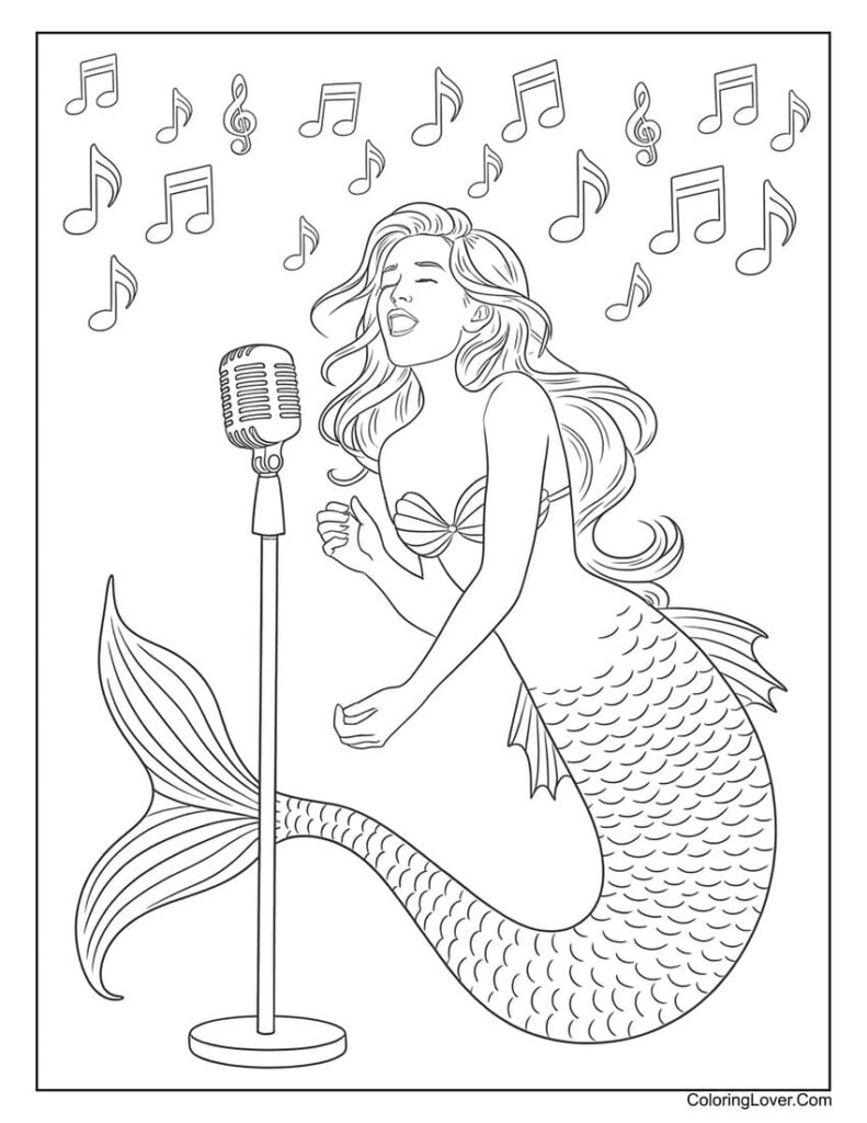 57 Mermaid Coloring Pages (Free Printables for All Ages)