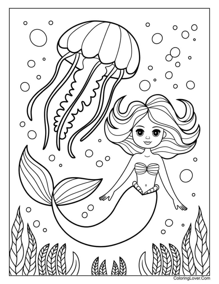 57 Mermaid Coloring Pages (Free Printables for All Ages)