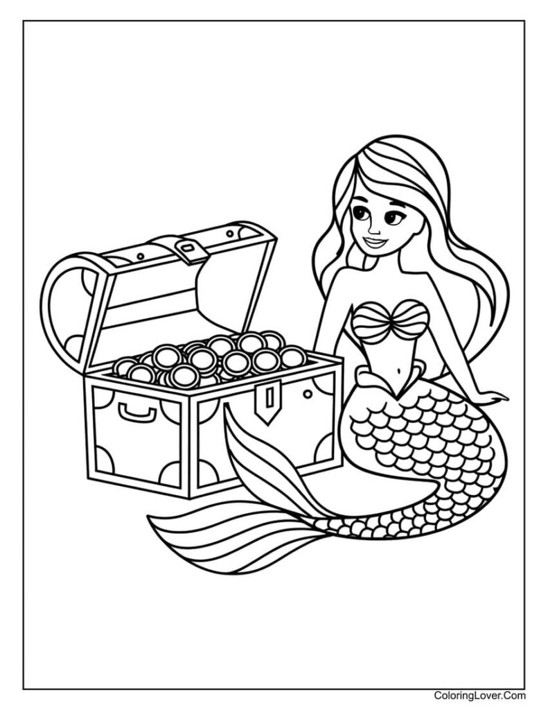 57 Mermaid Coloring Pages (Free Printables for All Ages)