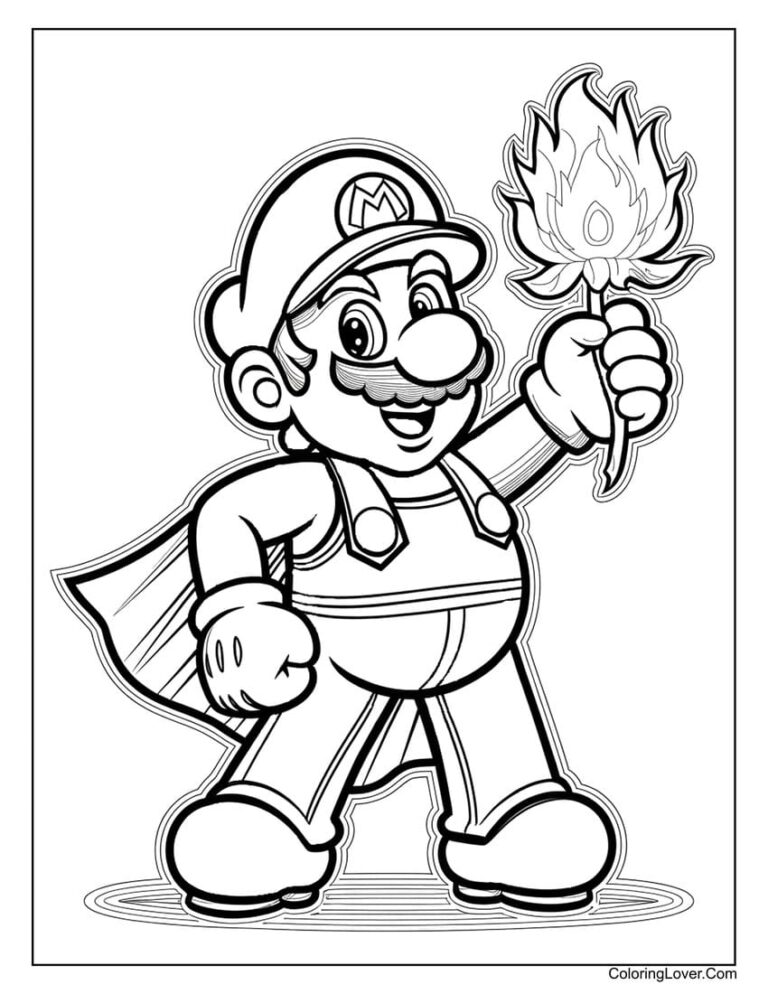 56 Super Mario Coloring Pages (Free Printables for All Ages)