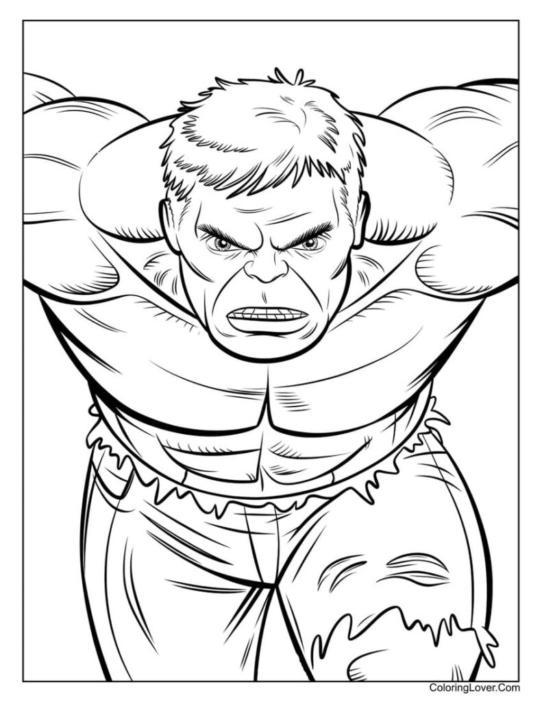 30 Hulk Coloring Pages (Free Printables for All Ages)