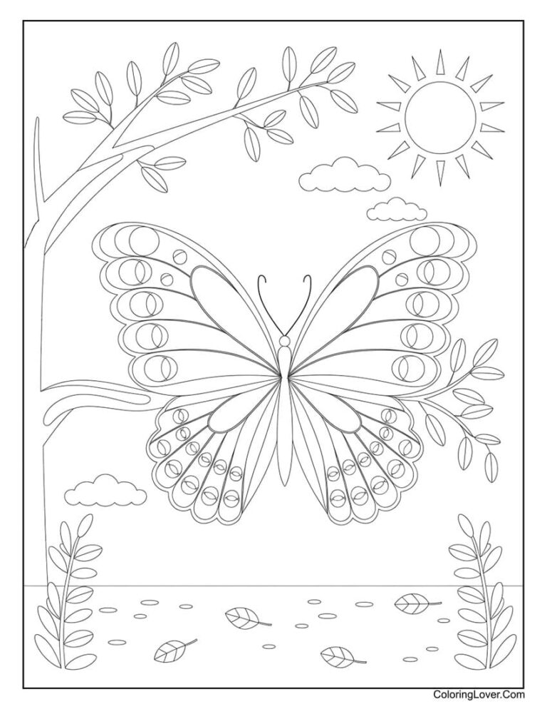 54 Butterfly Coloring Pages (Free Printables for All Ages)